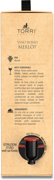Vino rosso Merlot Bag in Box biologico - Torri Cantine Shop